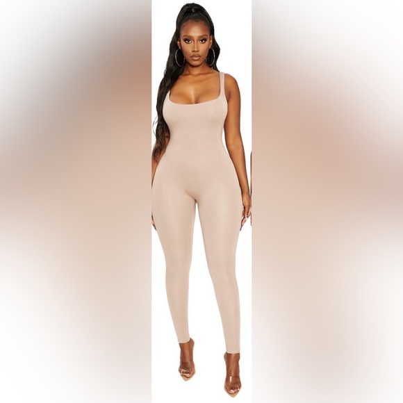 naked wardrobe | Pants & Jumpsuits | Naked Wardrobe Nw Tan Nude Double Layer Tank Skinny Leg ...